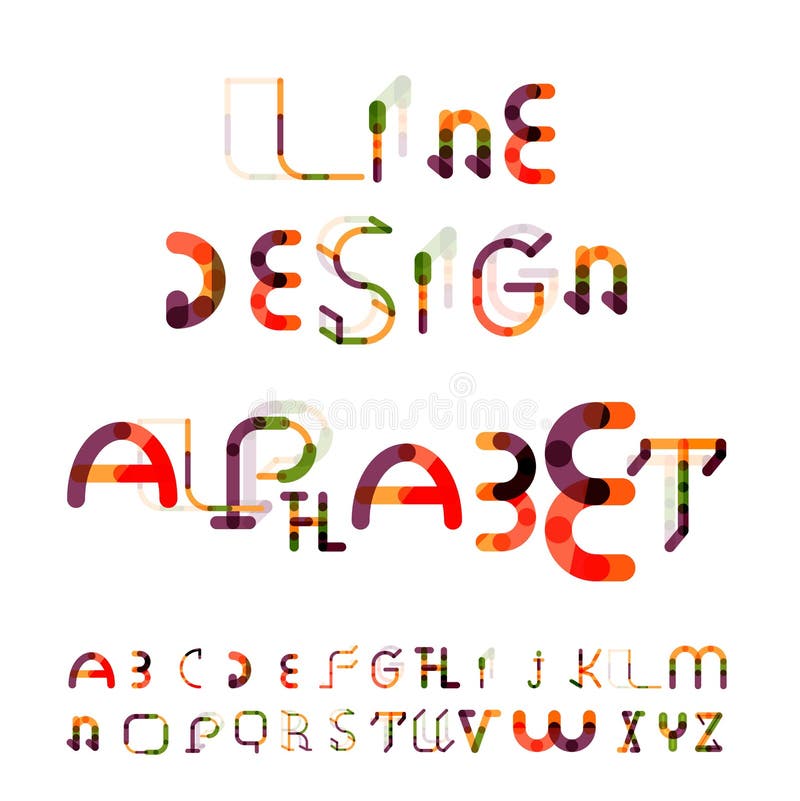 Segments Design Alphabet Stock Illustrations – 408 Segments Design ...