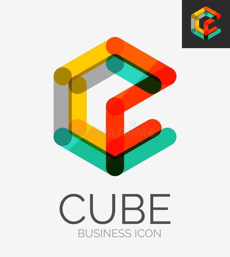 Minimal Line Design Logo, Chain Icon Stock Vector - Illustration of ...