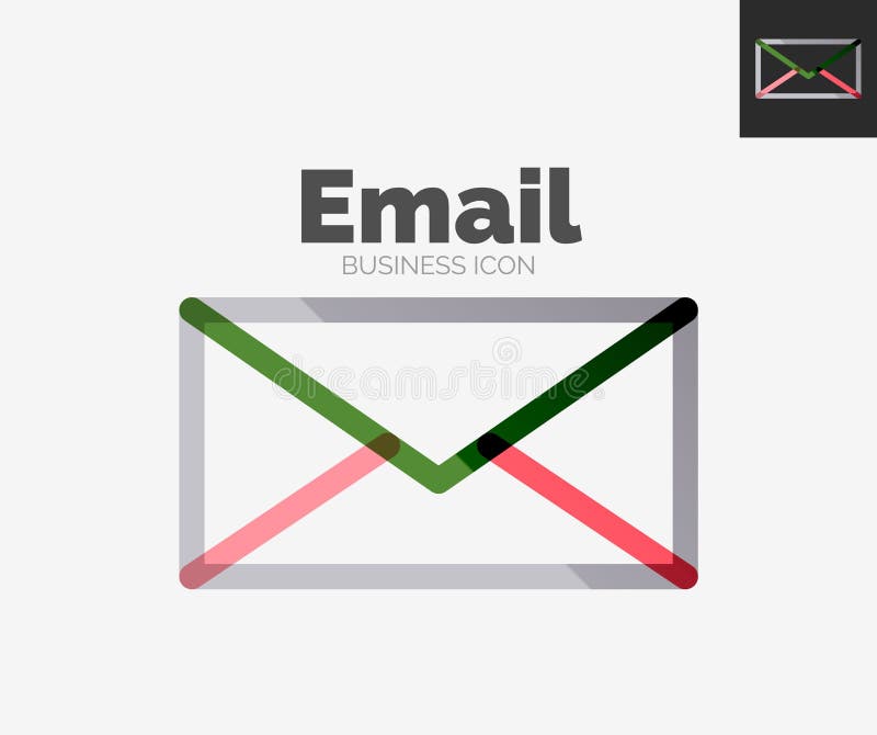 Email Logo Design Made of Color Pieces Stock Vector - Illustration of ...