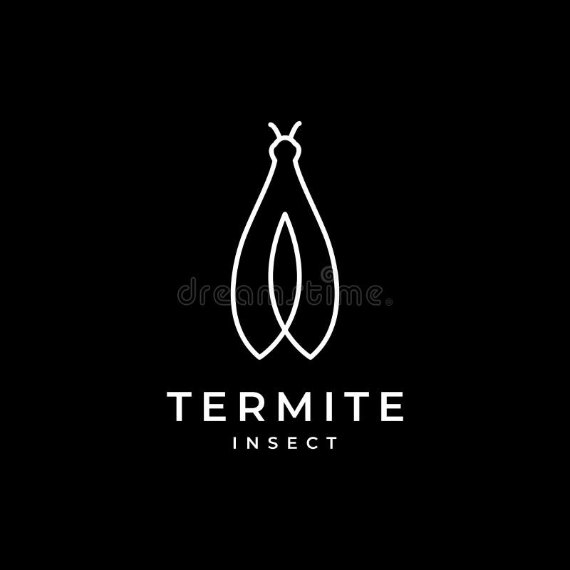 Minimal Lines Modern Termite Logo Design Stock Vector - Illustration of ...