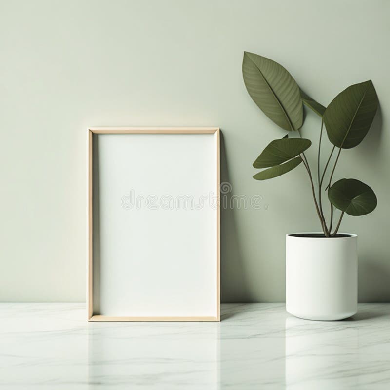 Frames on the Wall. Created with AI Technology. Stock Illustration ...