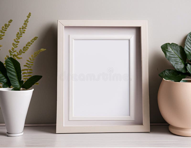 Frames on the Wall. Created with AI Technology. Stock Illustration ...