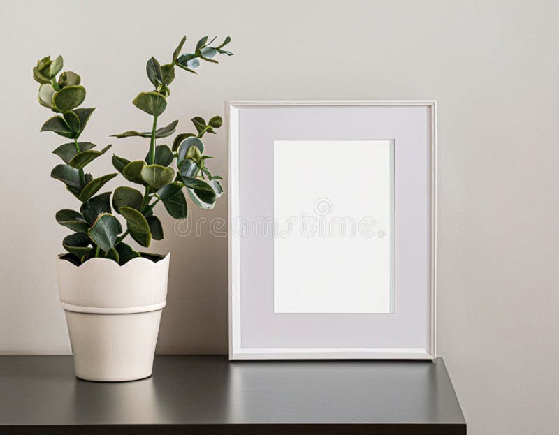 Frames on the Wall. Created with AI Technology. Stock Illustration ...
