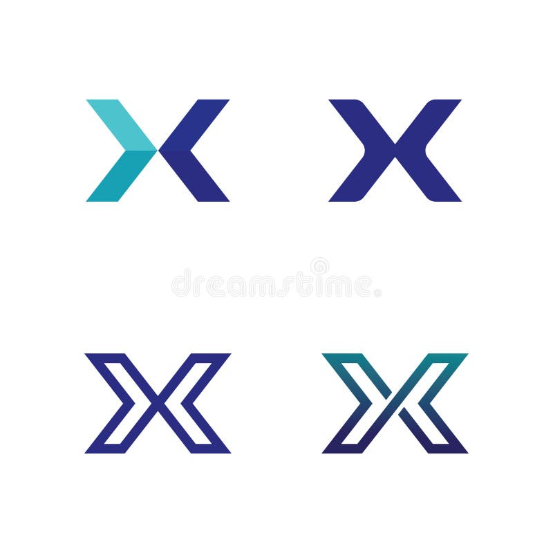 Minimal X Logo Design Vector with Stylish Shape for Corporate Branding ...