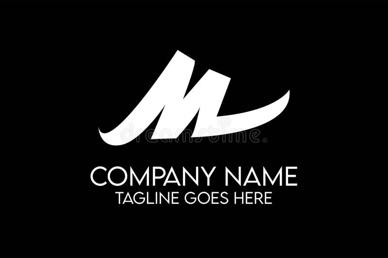 Letter M Logo Design, Minimal M Initial Vector Icon Stock Vector ...