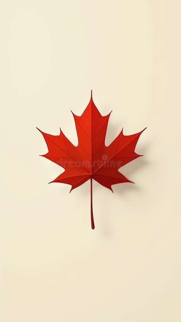 Minimal Maple Leaf Mobile Wallpaper Stock Illustration - Illustration ...