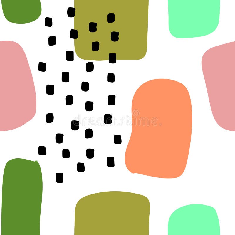 Simple Memphis Repeat Pattern Design Stock Vector - Illustration of ...