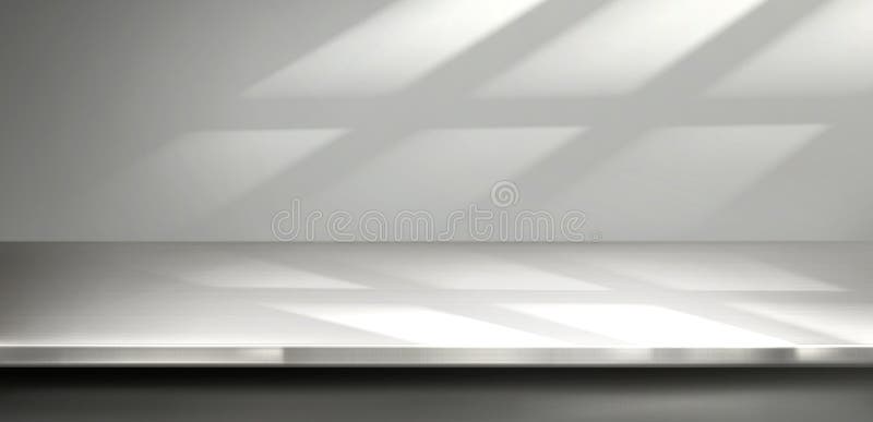 Minimal Metal Limbo Style Kitchen Desk Surface Stock Illustration ...
