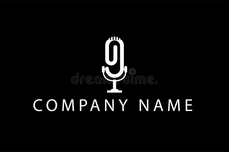 Minimal Mike Clip Logo Template Stock Vector - Illustration of ...