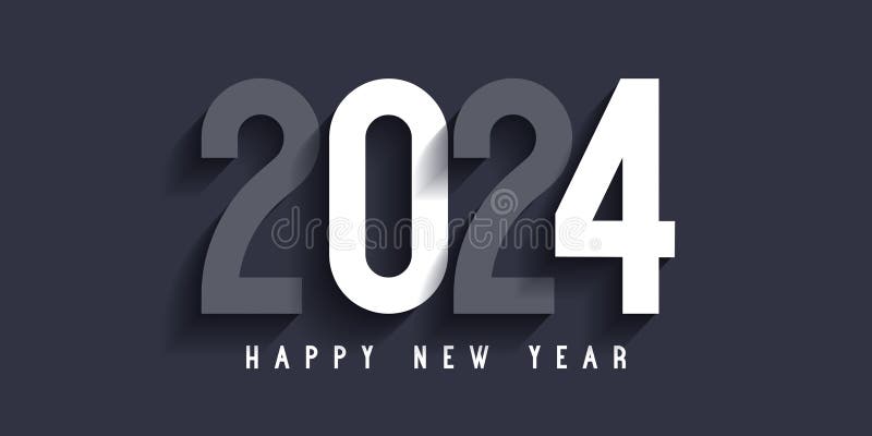 Minimal Modern Happy New Year Banner Design Stock Vector - Illustration ...
