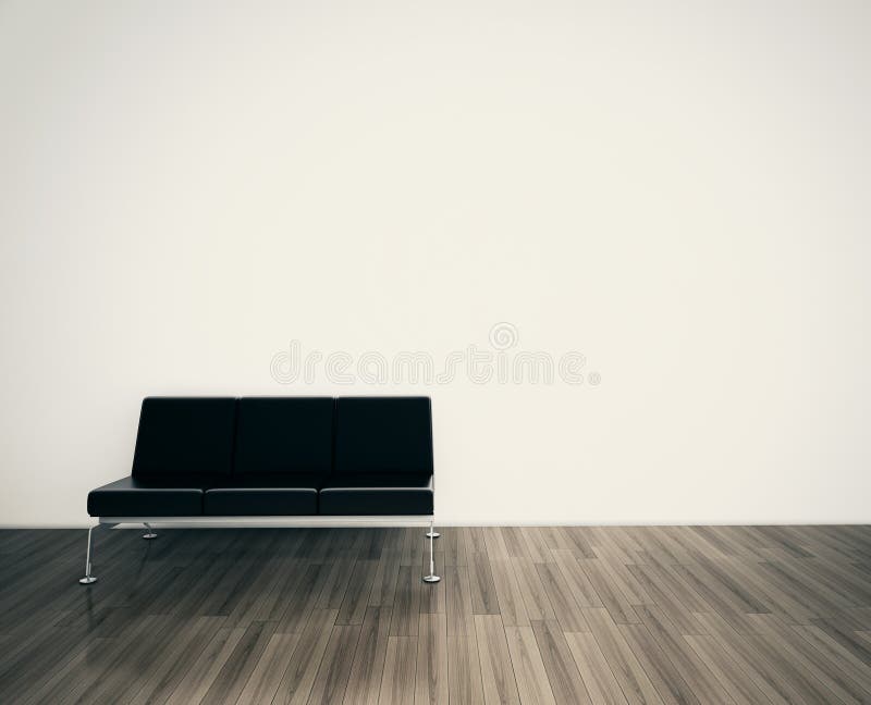 Minimal Modern Interior Couch Face Blank Wall Stock Image - Image of ...