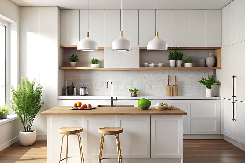 Minimal Modern Kitchen Room, Kitchen Dining Room Country Style, Rustic ...