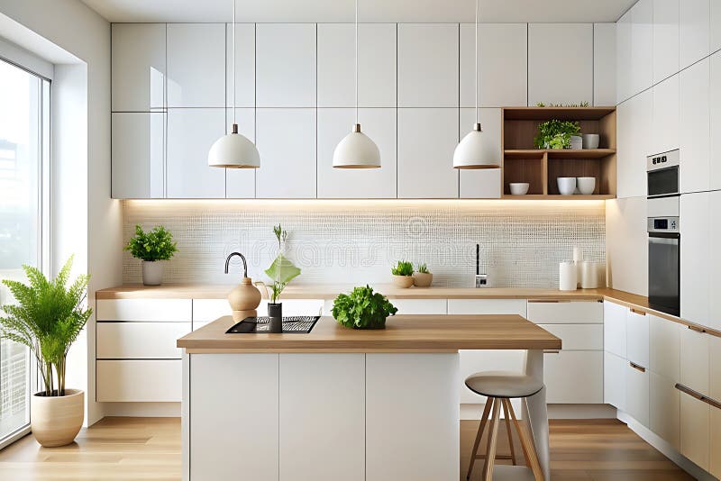 Minimal Modern Kitchen Room, Kitchen Dining Room Country Style, Rustic ...