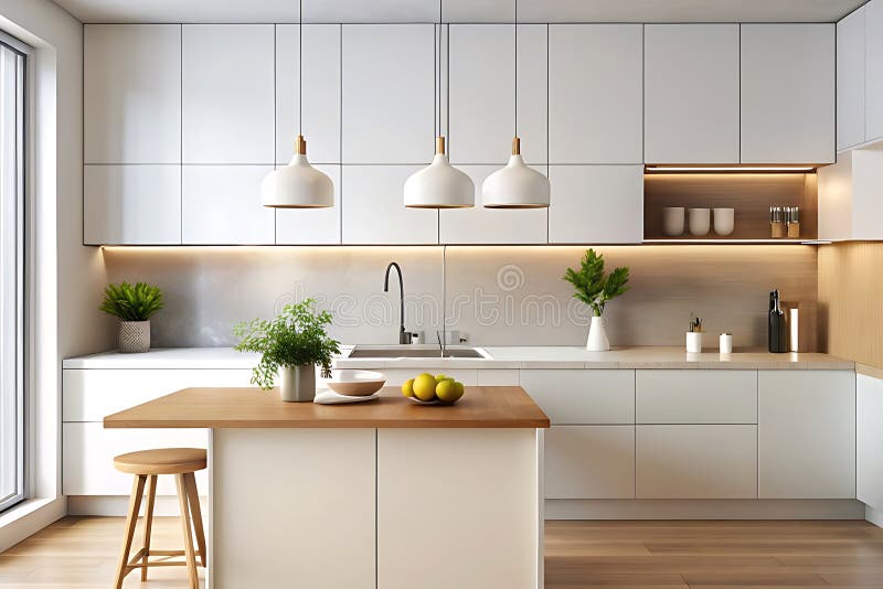 Minimal Modern Kitchen Room, Kitchen Dining Room Country Style, Rustic ...