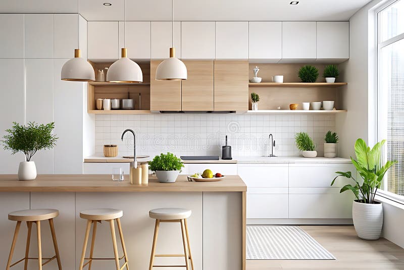 Minimal Modern Kitchen Room, Kitchen Dining Room Country Style, Rustic ...