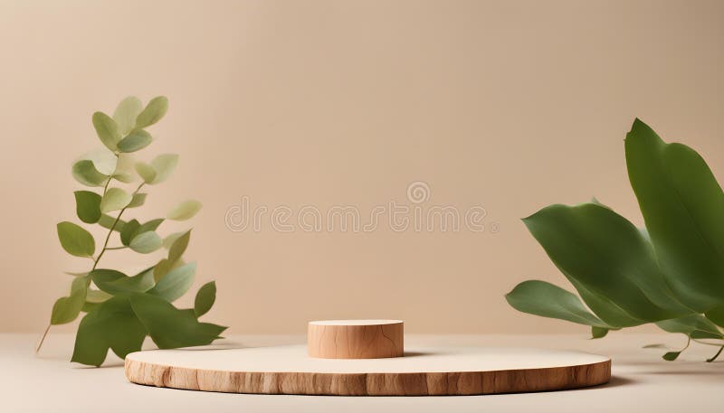 Minimal Modern Product Display on Neutral Beige Background Stock ...