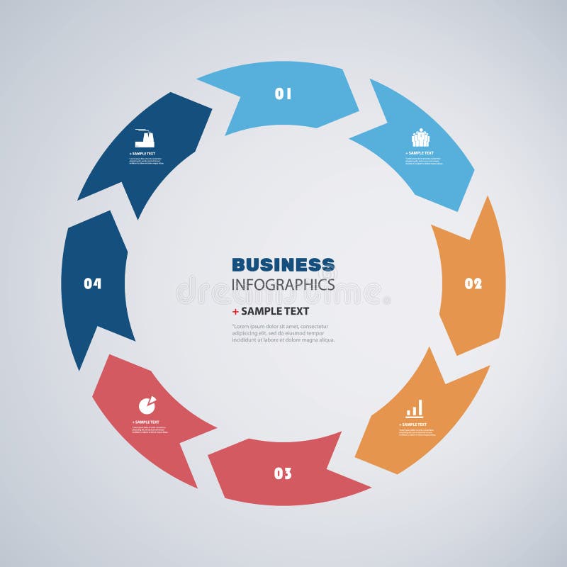 Minimal Modern Style Infographics Timeline Design with Arrows Stock ...