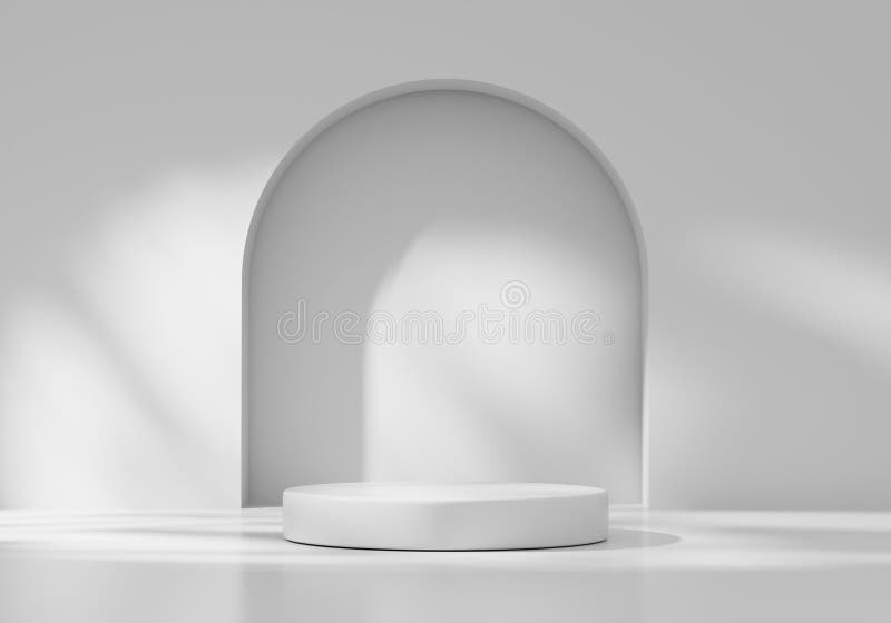 Minimal Modern White Podium Platform for Product Display Showcase 3D ...