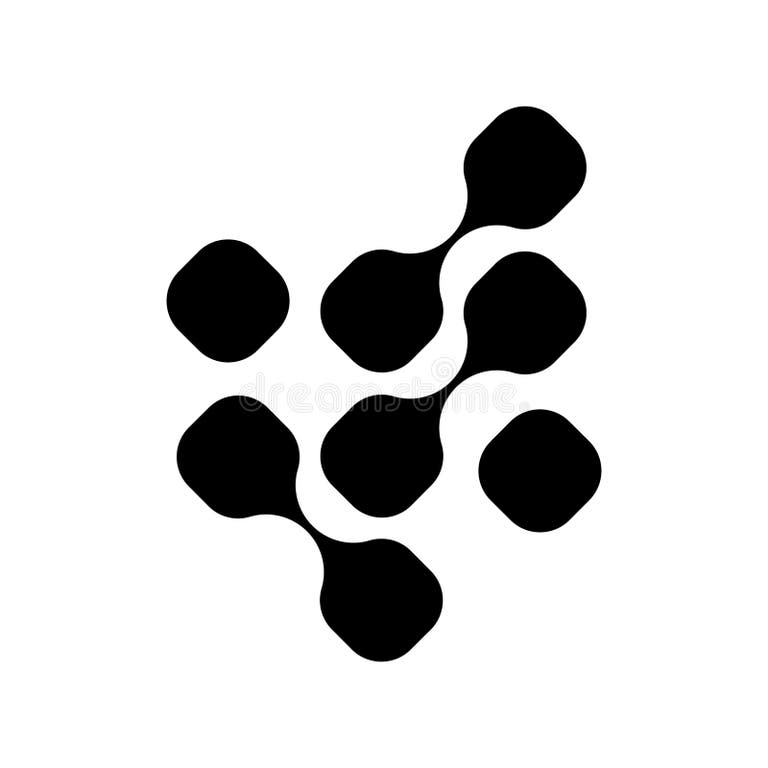 Minimal Molecular Logo_Abstract Dot Cluster Symbol Stock Vector ...