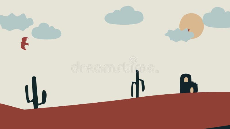 Minimal Mountain Land Space Illustration Loop Background Stock Video ...
