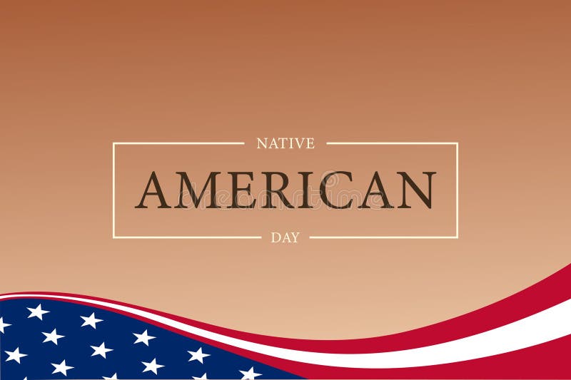 Minimal Native American Day Flyer with Wave Flag and Soft Gradient ...