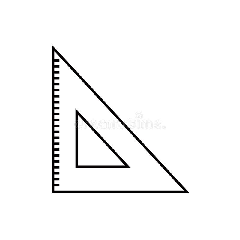 Line Art Construction Measuring Square Stock Illustration ...