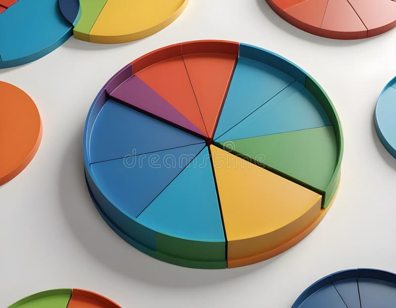 Minimal Pastel Pie Chart with Different Segments Representing Abstract ...