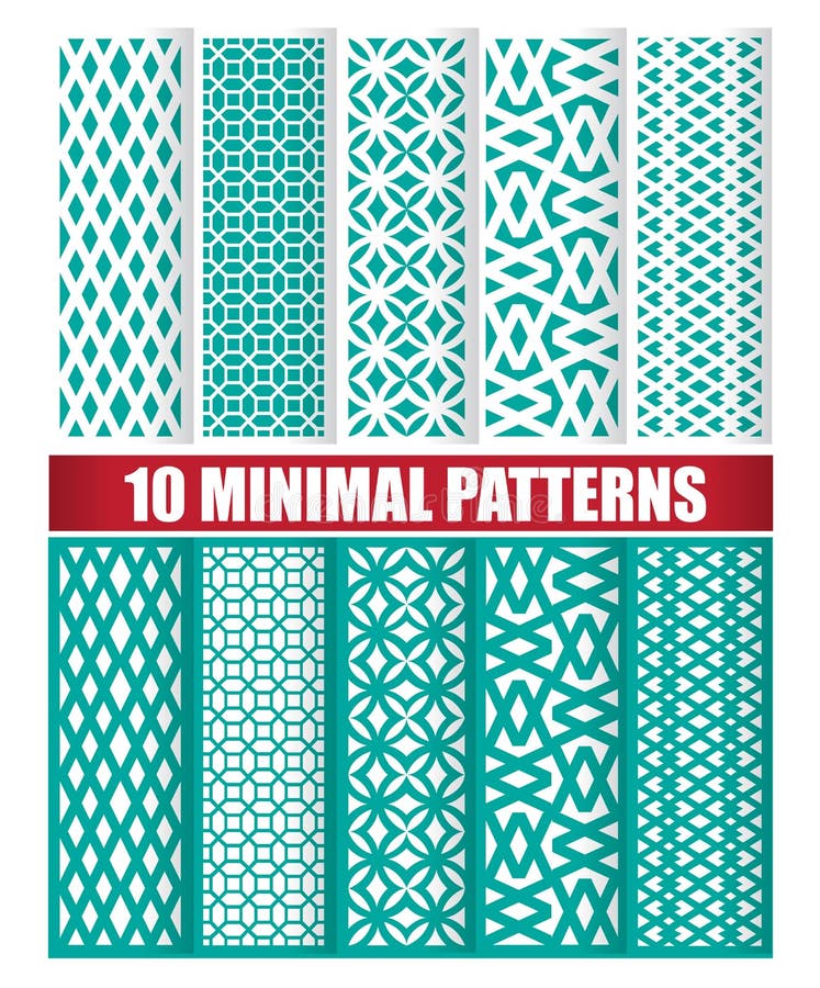 10 minimal patterns stock vector. Illustration of graphic - 91522390