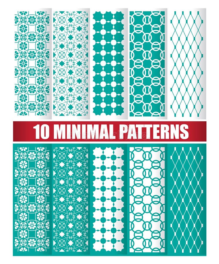 10 minimal patterns stock vector. Illustration of beautiful - 91522395