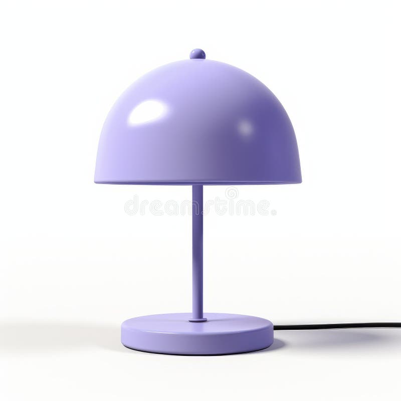 Minimal Periwinkle Dome Table Lamp - Rendered in Cinema4d Stock ...