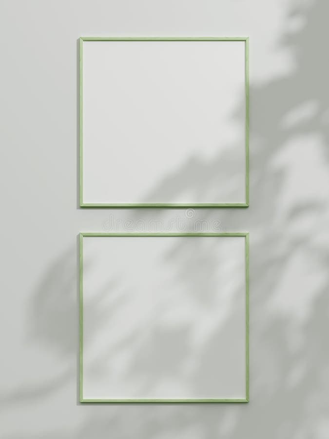 Minimal Picture Poster Frame Mockup on White Wallpaper Stock ...