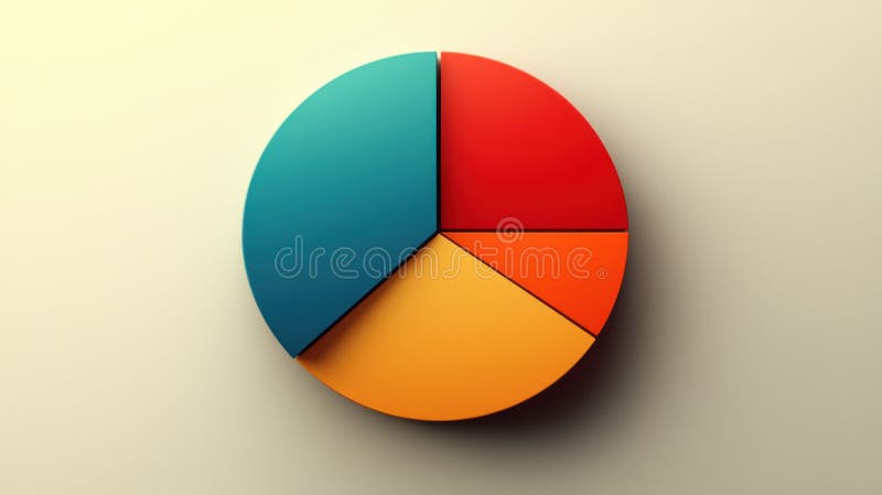 Minimal Pie Chart with Three Segments in Soft Colors, Ideal for ...