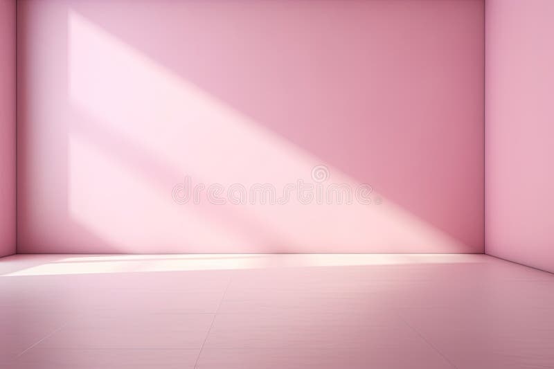 Minimal Pink Background for Product Presentation. Shadow and Light from ...