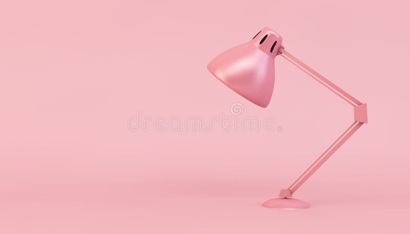 Minimal pink lamp stock illustration. Illustration of light - 170081563