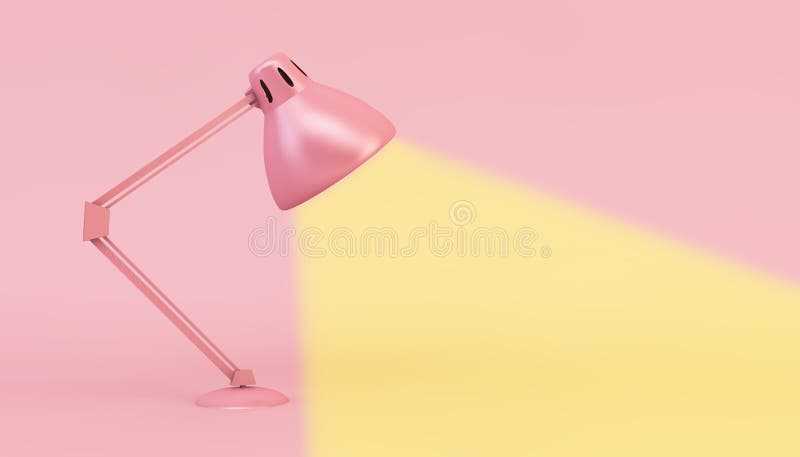 Minimal pink lamp stock illustration. Illustration of electric - 170081564