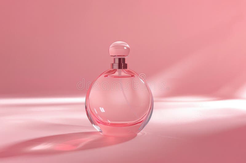 Minimal Pink Perfume Bottle with Soft Shadows Stock Image - Image of ...