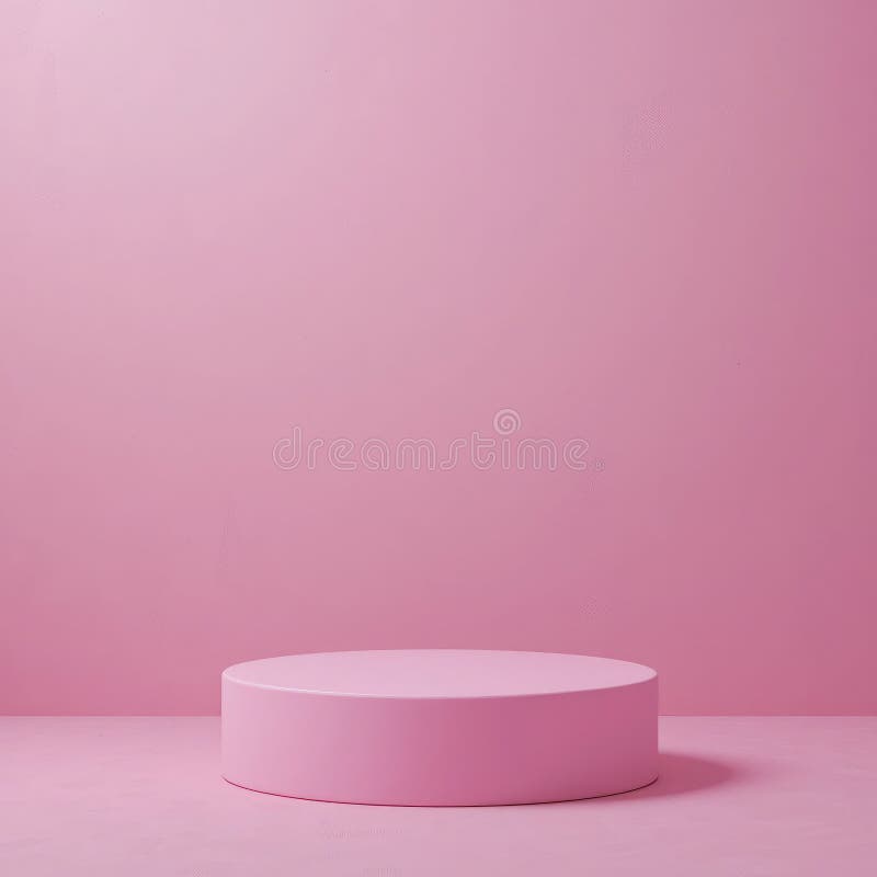 Minimal Pink Podium for Product Display on Solid Color Background Stock ...