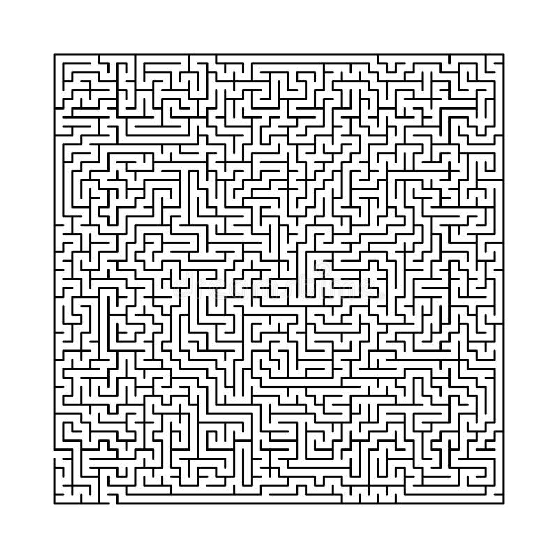 Minimal Poster with Long Maze. Vector BG Stock Vector - Illustration of ...
