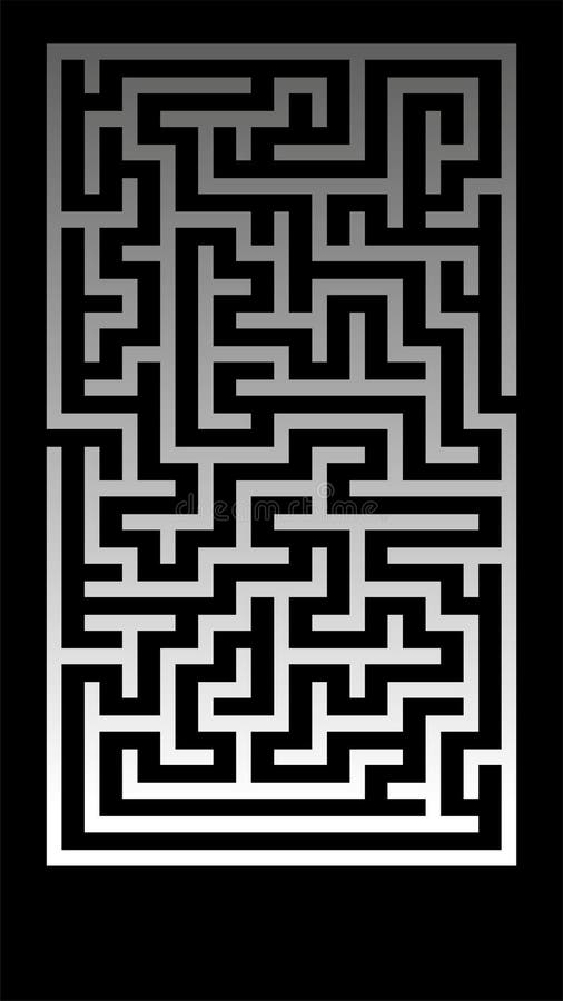 Minimal Poster with Long Maze. Vector BG Stock Vector - Illustration of ...