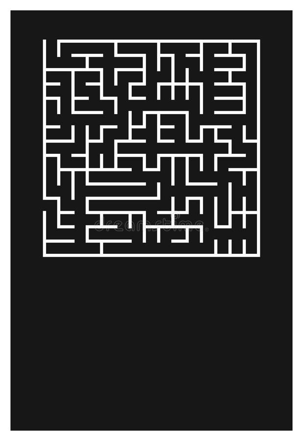 Minimal Poster with Long Maze. Vector BG Stock Vector - Illustration of ...