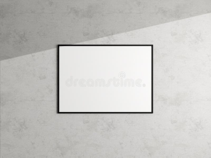 Minimal Poster Picture Frame Mockup Hanging on the White Wall. Blank ...