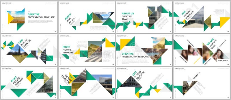 Minimal Presentations Design, Portfolio Vector Templates with Colorful ...