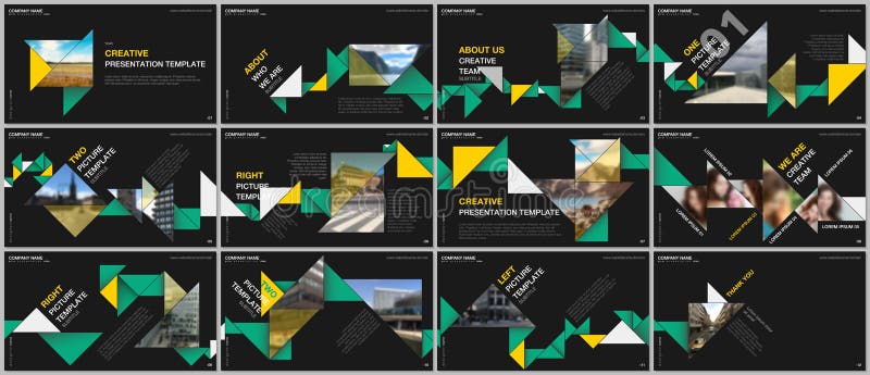 Minimal Presentations Design, Portfolio Vector Templates with Colorful ...