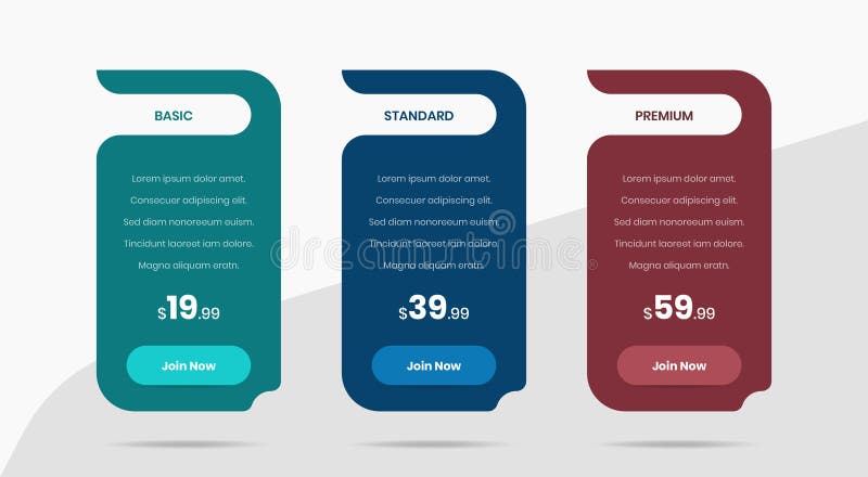 Minimal Pricing Comparison Chart Web Ui Template Design Stock Vector ... Minimal Pricing Comparison Chart Web Ui Template Design Stock Vector ...