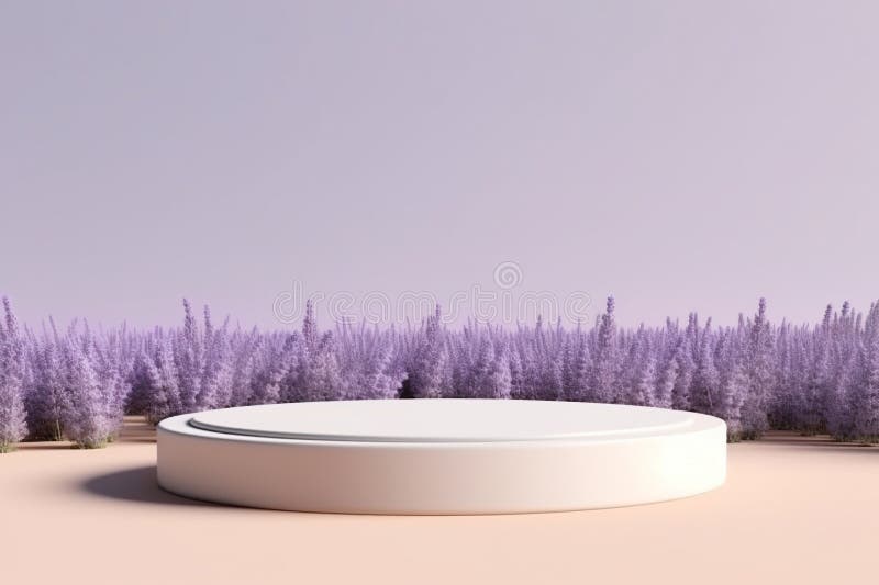 Minimal Product Display Podium with Lavender Background Stock ...