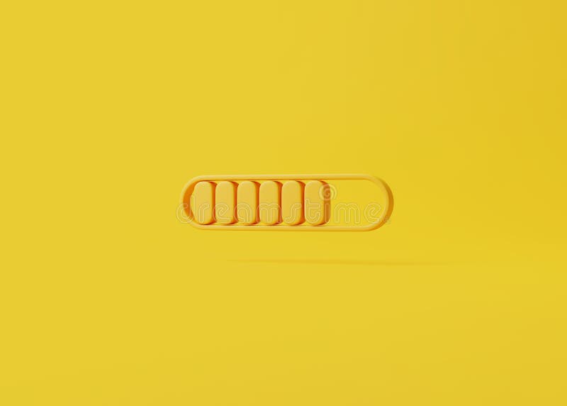 Minimal Progress Bar Part Symbol with Bright Glowing Futuristic Orange ...