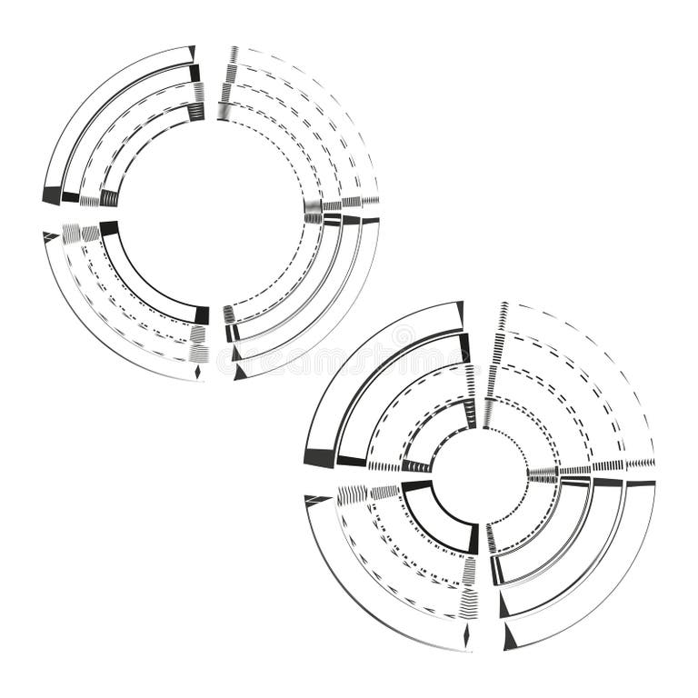 Concentric Circular Arcs Stock Illustrations – 185 Concentric Circular ...