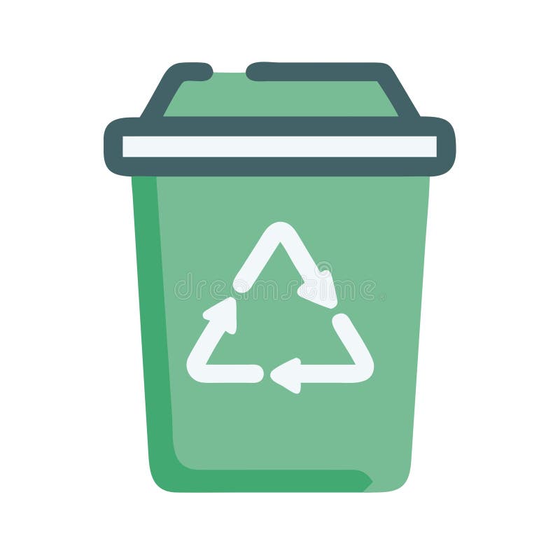 Minimal Recycle Bin Icon for Waste Management, Recycling Programs, and ...
