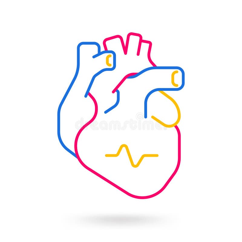Minimal Heart and Pulse Vector Icon Stock Vector - Illustration of ...