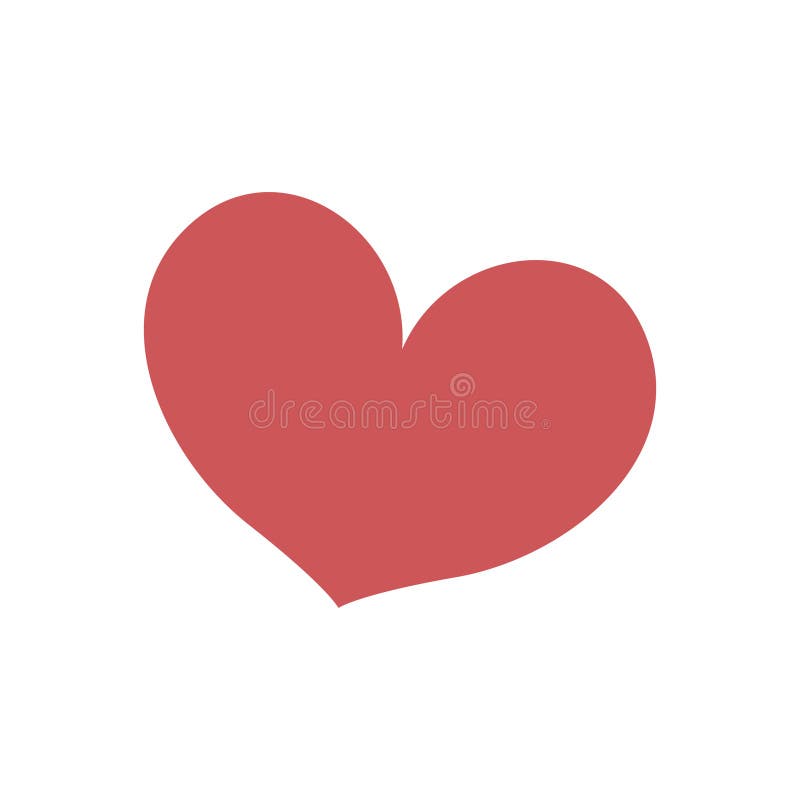 Minimal Red Heart Icon. Vector Stock Vector - Illustration of cute ...